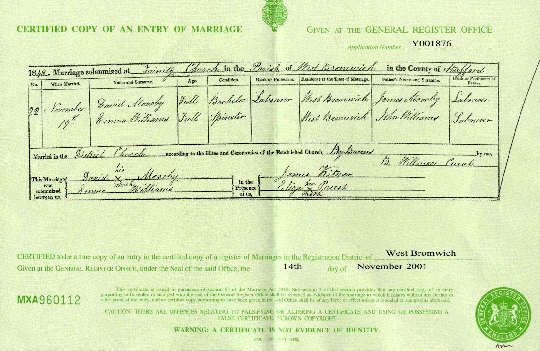 David and Emma Williams Morby